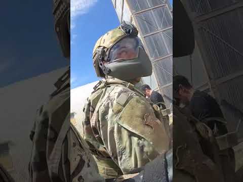 Air Force Security Forces and Army Military Police conduct training exercise on civil disturbances.