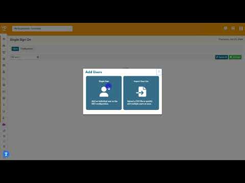How to configure accounts to log in with SSO
