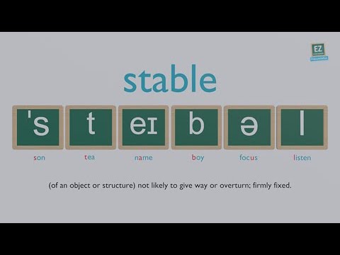 How to pronounce stable ?