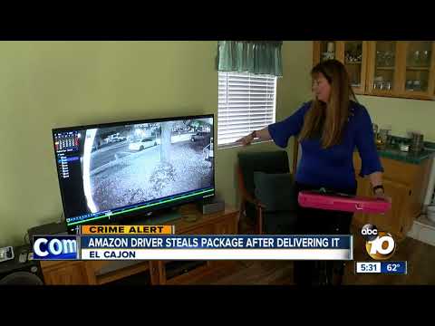 Amazon driver steals package after delivery