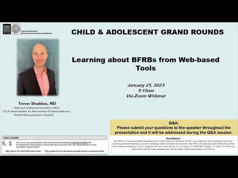 Child Grand Rounds, 2023-01-25, Dr. Trevor Shaddox