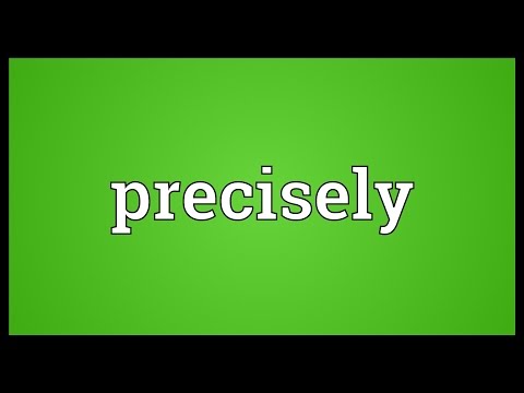 Precisely Meaning