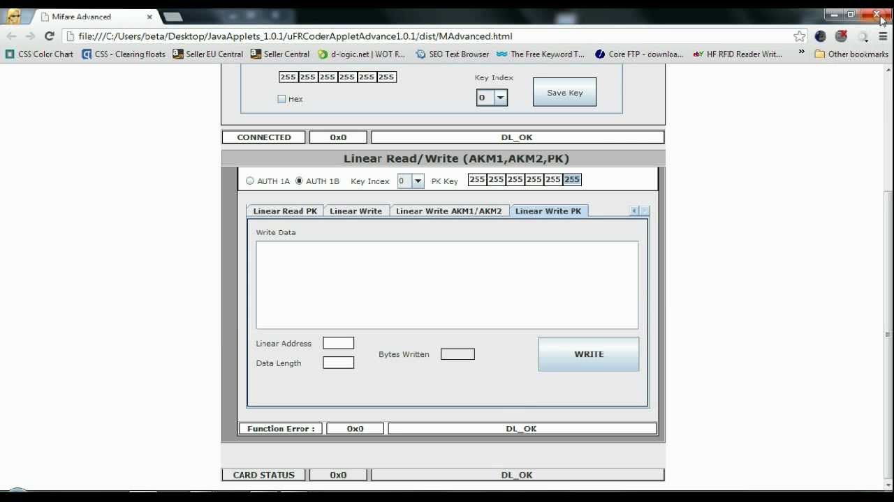 Java Applet Advanced Source Code Example for Mifare Cards Programing - uFR  Reader/Writer