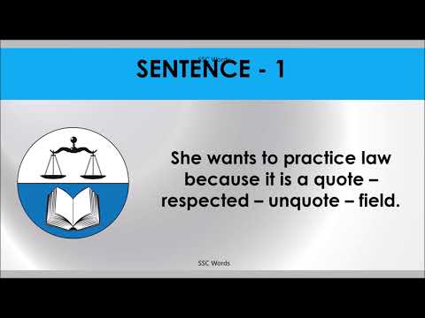 QUOTE, UNQUOTE Idiom 1331 # Meaning and five sentences # SSC Words