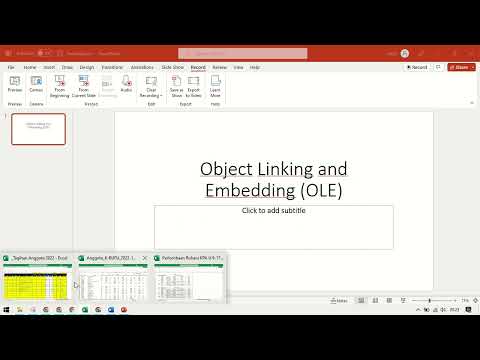 Object Linking and Embedding (OLE)