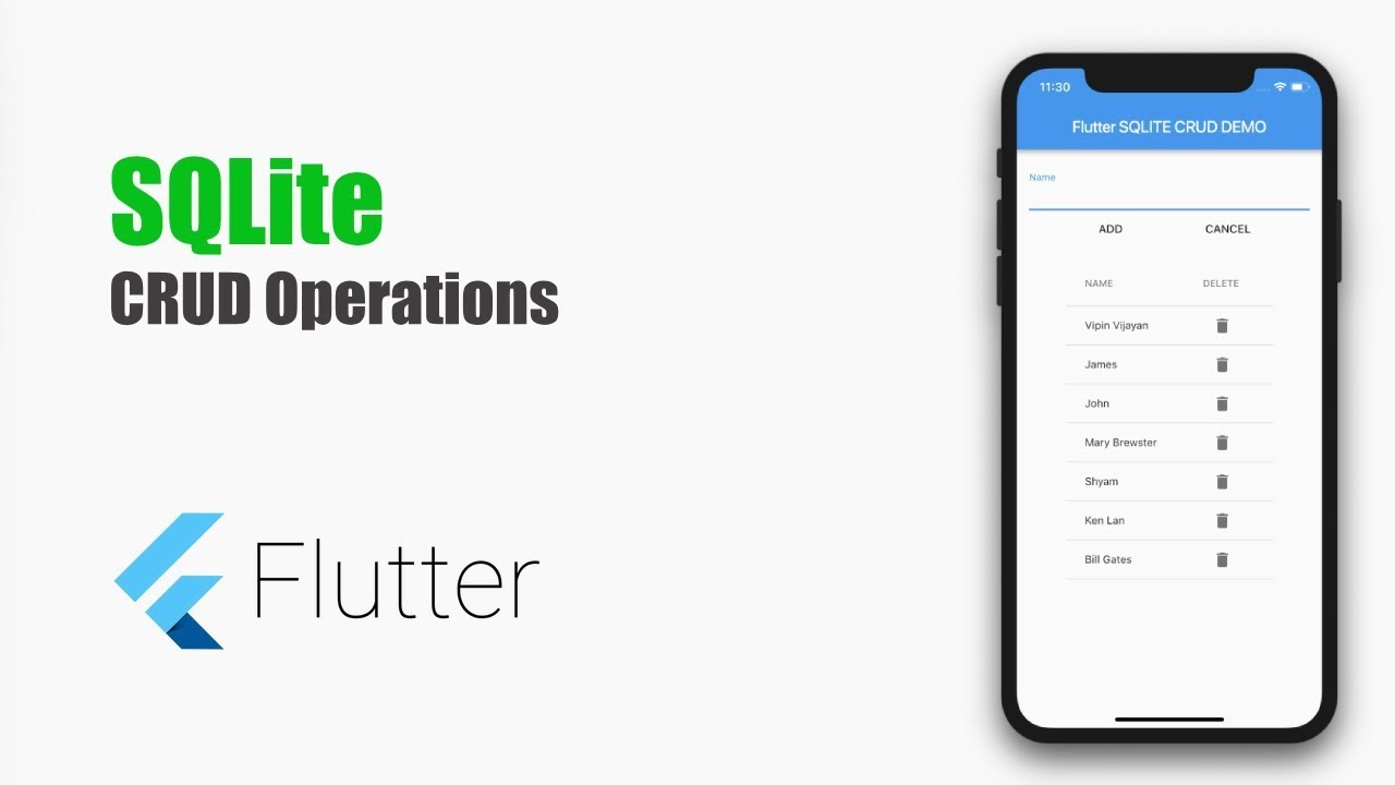#Google's Flutter Tutorial - SQLite CRUD Operations (coderzheaven.com)