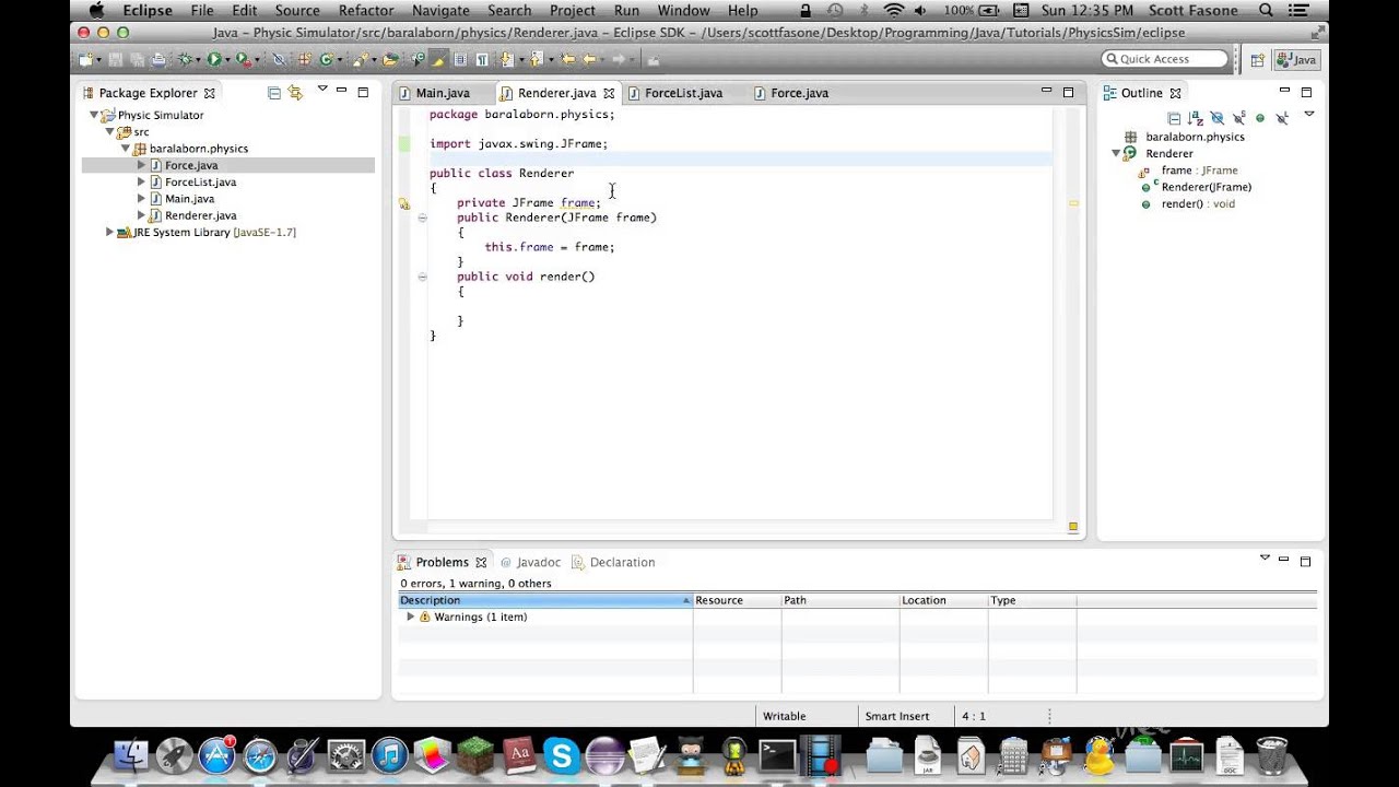 Java Tutorials: Physics Simulator - Episode 1