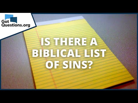 Is there a biblical list of sins? | GotQuestions.org