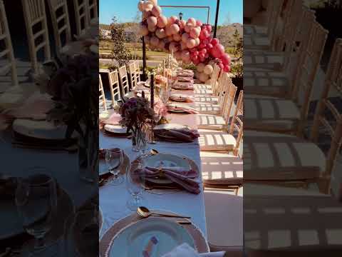 Elevated dinner party with beautiful acrylic name plates…gorgeous
