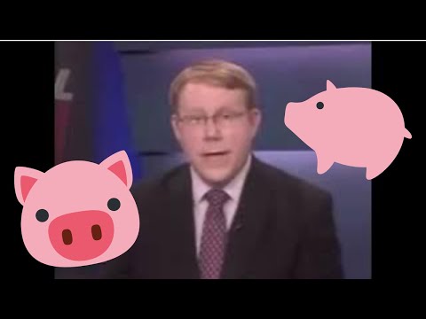 News Reporter can not stop Laughing at Chris P Bacon 🐷
