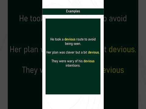 devious # Expand Your English Vocabulary