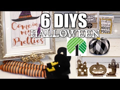 🎃6 DIY DOLLAR TREE HALLOWEEN DECOR CRAFTS 🎃 «I LOVE FALL» ep. 20 Olivia ...