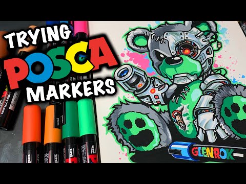 TRYING POSCA PAINT MARKERS for the FIRST TIME