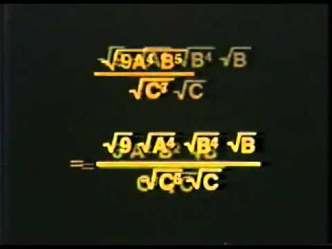 Algebra Lesson 24: Radicals - Square Roots