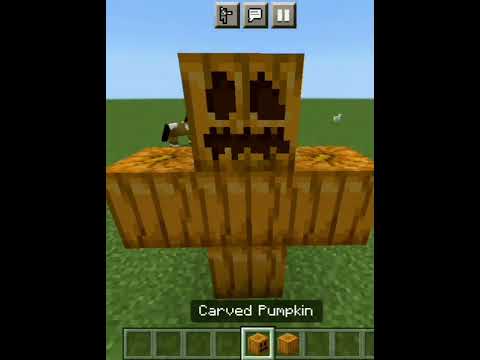 how to create pumpkin golem(worked) #minecraft