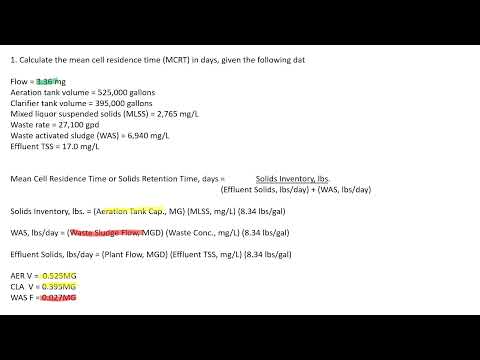 WasteWater Math Quiz #03 (Advanced Math)