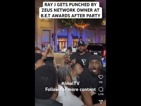 RAY J GETS PUNCHED AT GLORILLA BET AFTER PARTY BY ZEUS NETWORK OWNER! #Viral #viralshort #rayJ #Zeus