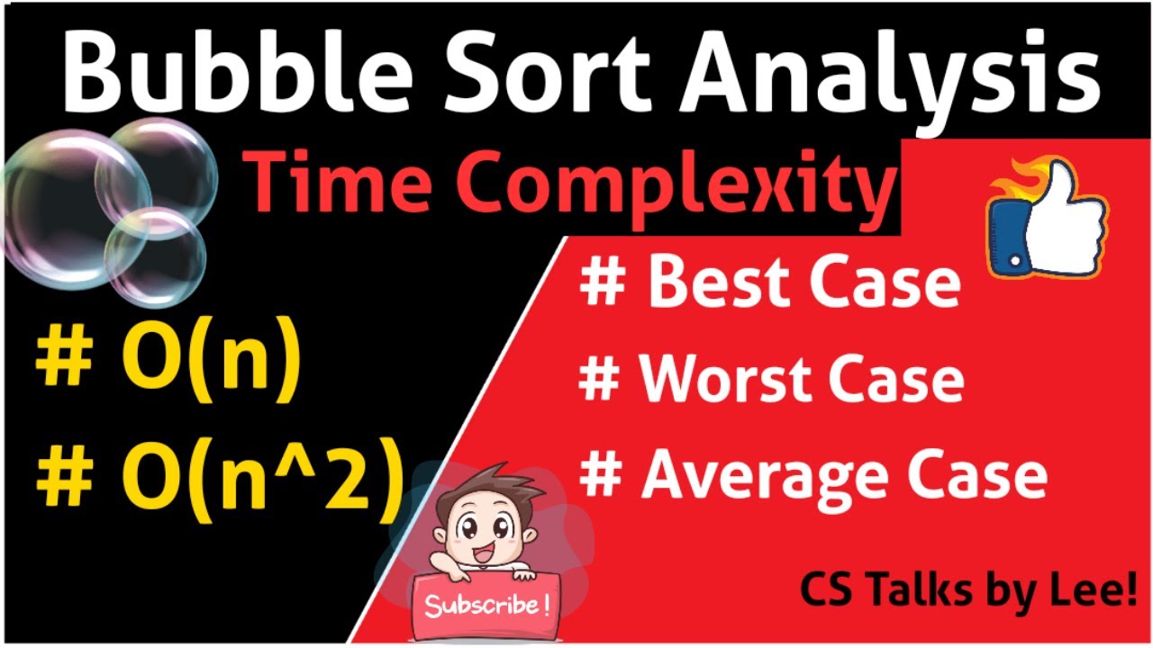 Time complexity of Bubble Sort |  In depth Analysis - Best case, Worst case and Average case