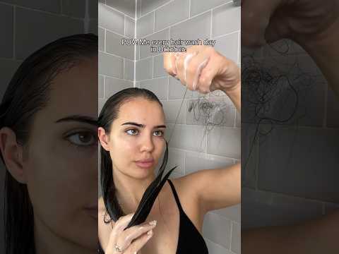 Seasonal hair shedding 🫠 #hairloss #hairtips #haircare #curlyhair #hairtips #damagedhair #hairwash