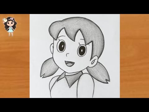 How to draw Shizuka from Doraemon easy | Shizuka drawing | Doraemon drawing | cartoon drawing