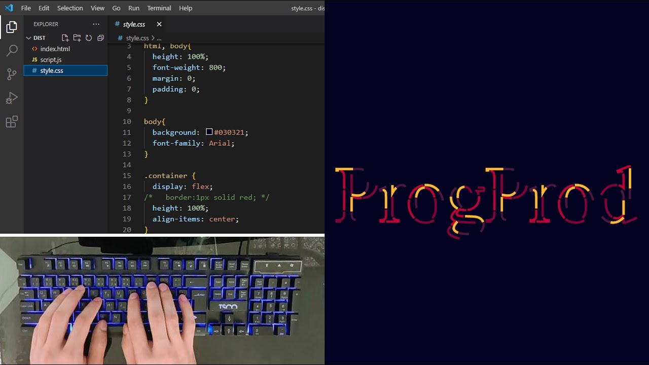 ASMR Programming - Making Text Animation with Html CSS - No Talking