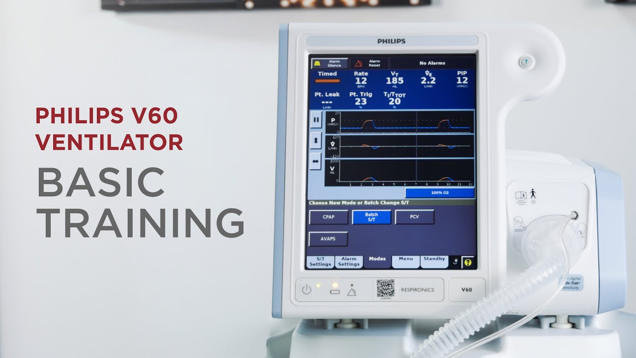 Philips V60 Ventilator Basic Training (Setup, Modes, Alarms & Operation)