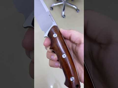 Sandvik 14C28N Steel 4.5-inch Fixed Blade Knife with Ironwood#knife #edc