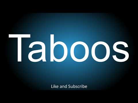 How to correctly pronounce - Taboos.