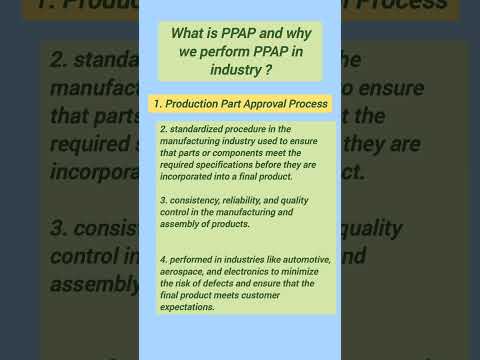 what is PPAP and why we perform PPAP in industry #productdesign #mechanicaldesignadda