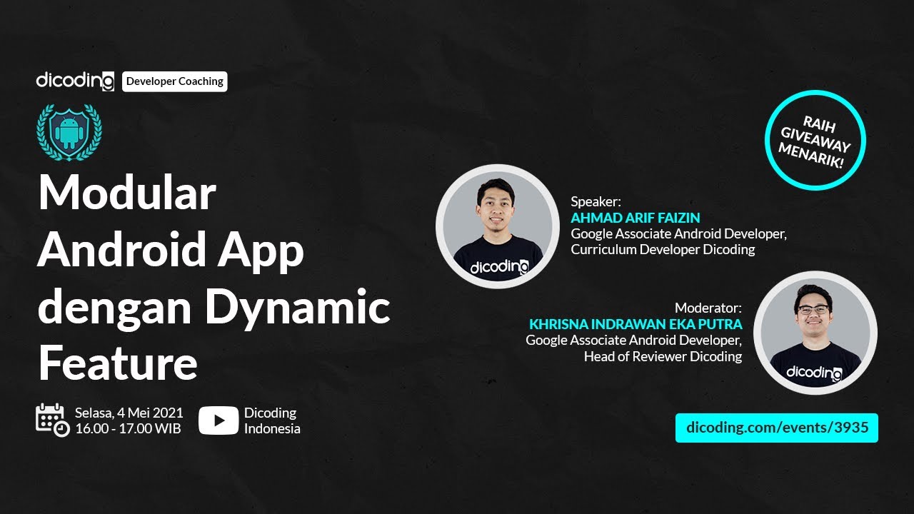 Dicoding Developer Coaching #34: Android | Modular Android App with Dynamic Features