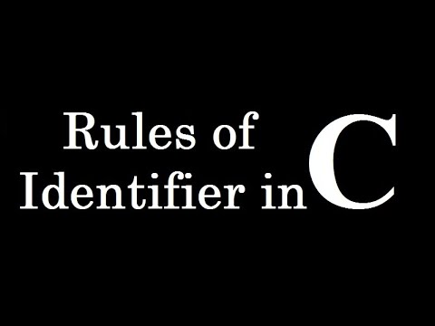 C Programming Tutorial for Beginners : identifiers in C programming language