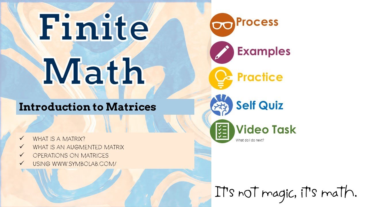 Finite Math : Introduction to Matrices