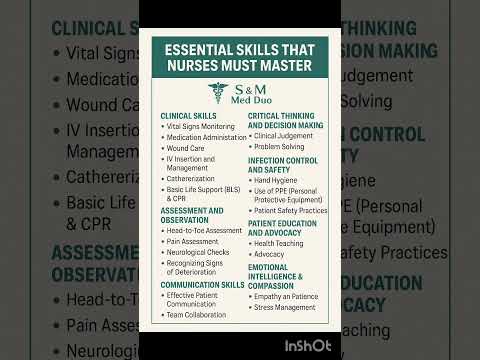 essential skills that nurses must master #nursingstudents #nursingskills