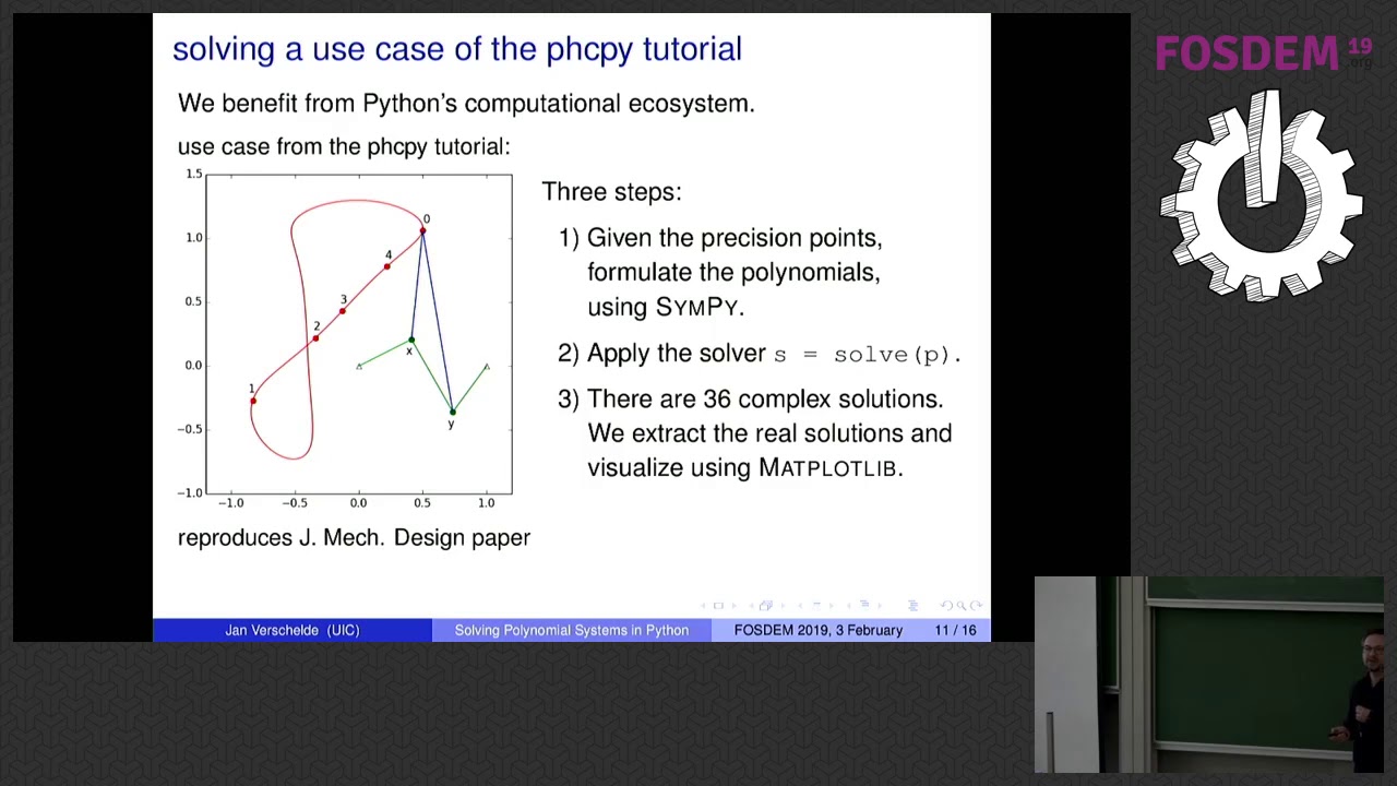 Solving Polynomial Systems in Python phcpy: a scripting interface for PHCpack
