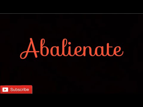 Abalienate meaning in Hindi