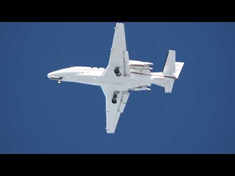 4K Cessna Business Jet Arrival Saskatoon