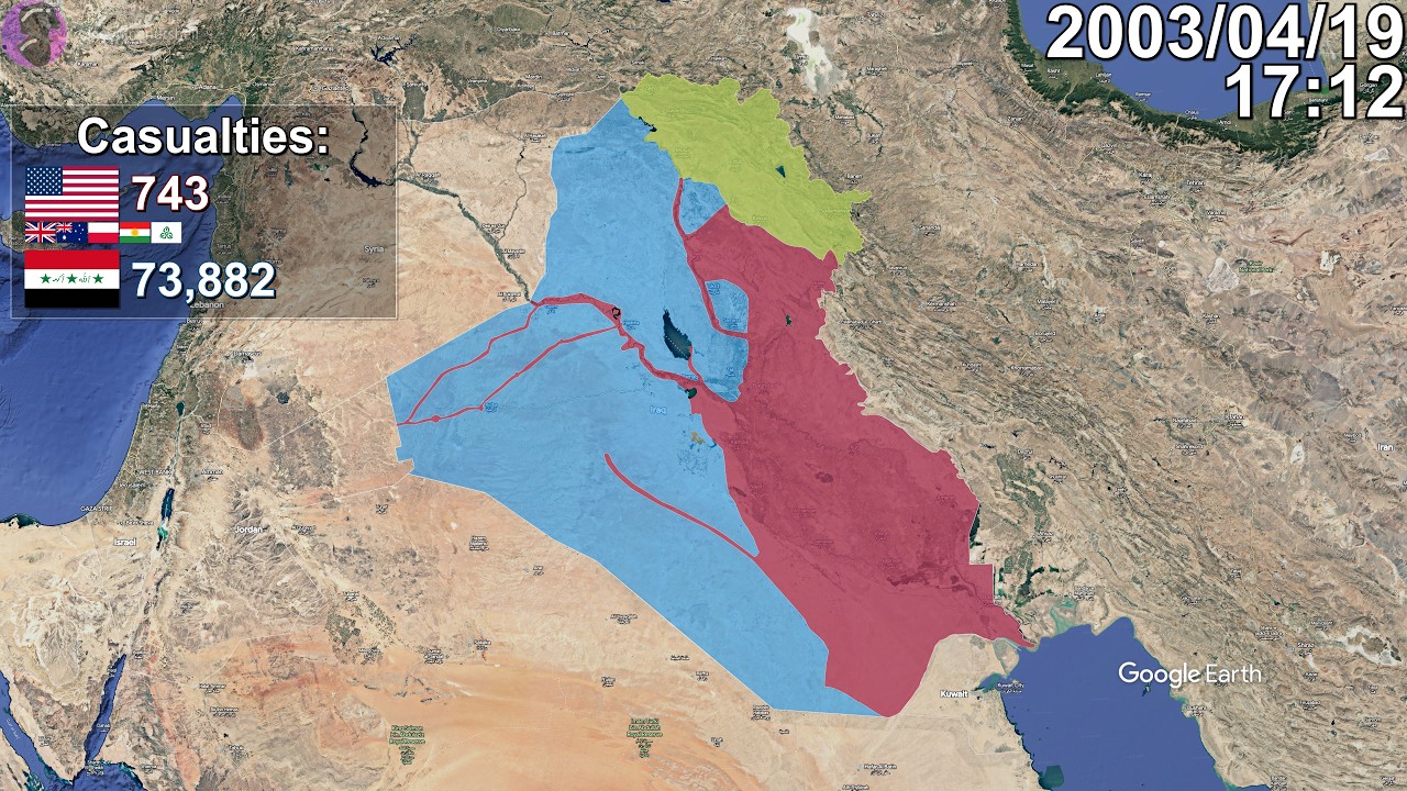 The Invasion of Iraq using Google Earth