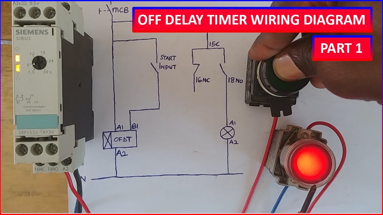 how off delay timer works | off delay timer wiring diagram. #electricalengineering