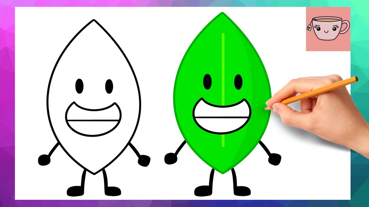 How To Draw Leafy from Battle for Dream Island | BFB BFDI | Easy Drawing Tutorial
