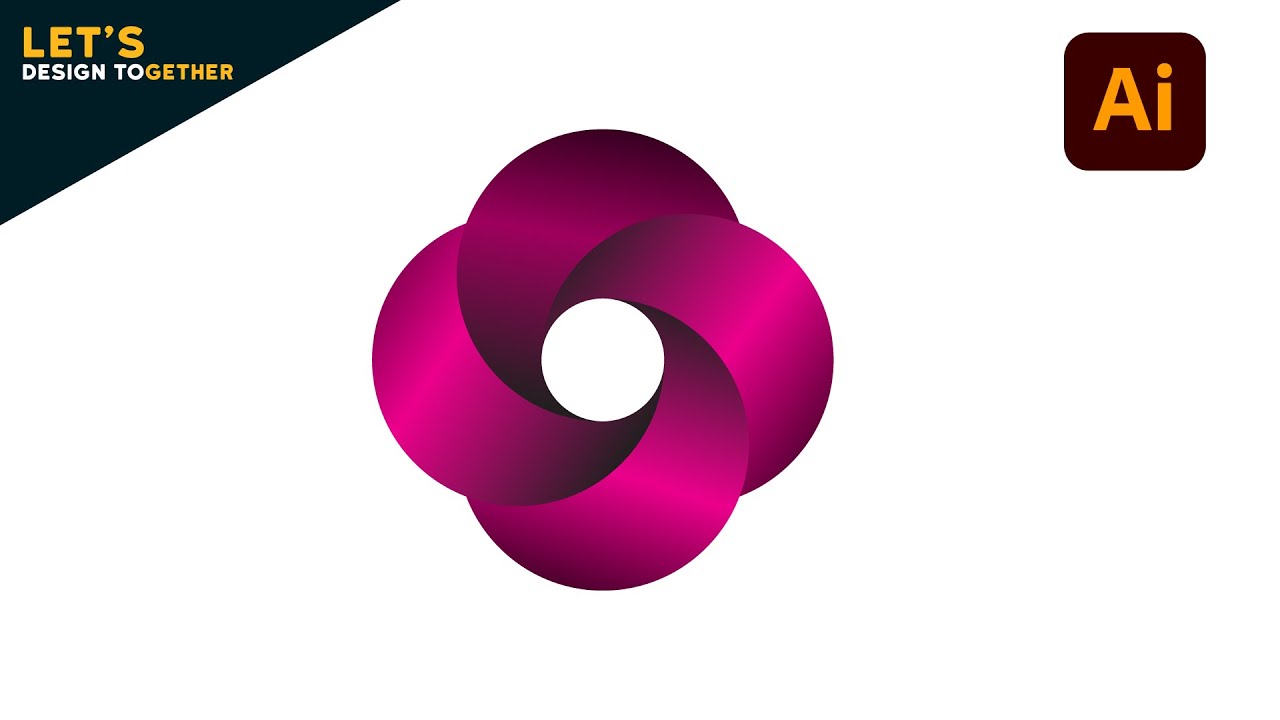 Create a Gradient Logo in Illustrator Tutorial - Gradient 3D Circle Logo