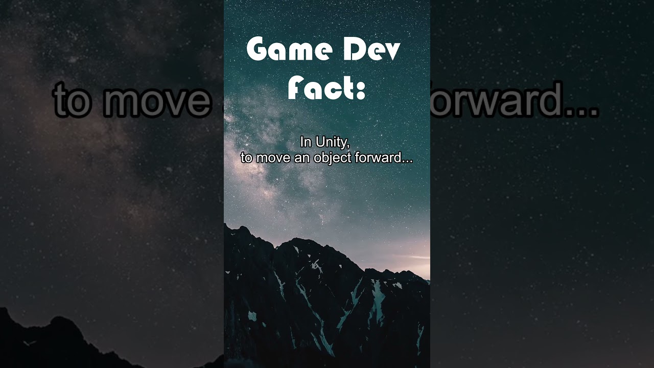Move Objects Forward in Unity - The Basics