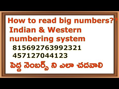 How to Say Big Numbers in Indian and Western Numbering Systems I sagar talks