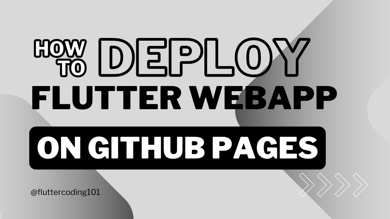 Deploy Flutter Website/Webapp to GitHub Pages for FREE in Minutes! 🚀