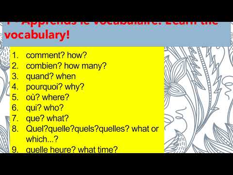 How to ask questions in French? – Learning French!