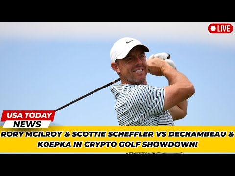 Rory McIlroy & Scottie Scheffler vs DeChambeau & Koepka in Crypto Golf Showdown! । USA TODAY NEWS