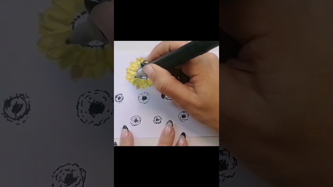 How to draw a sunflower🌻 #shorts #sunflower #painting