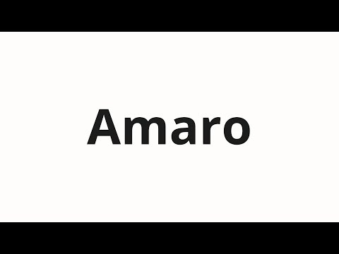 How to pronounce Amaro | Амаро (Amaro in Russian)