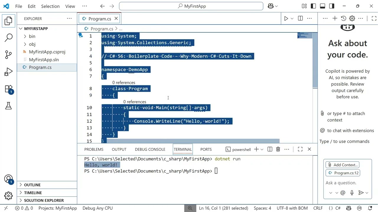 C# 56: Boilerplate Code – Why Modern C# Cuts It Down
