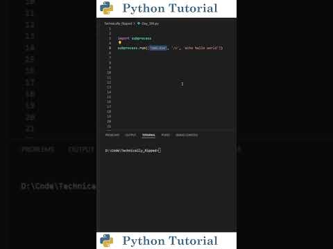 Run Command Line Prompts With Python | Python Tutorial