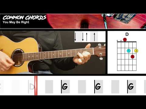 You May Be Right - Billy Joel | EASY GUITAR | Common Chords
